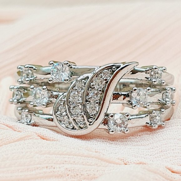Jewelry | Lovely Layer Stackable Zircon Angel Wings Wedding Rings For Women Indn833 | Poshmark